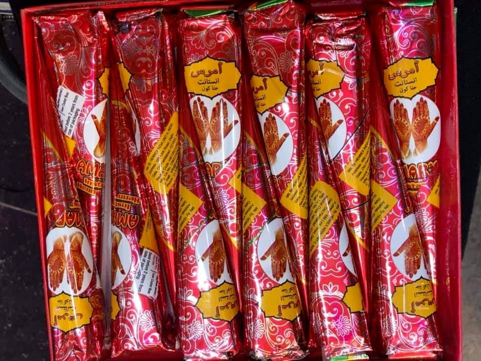 1Pcs Amar's Instant Henna Cone Dark Red
