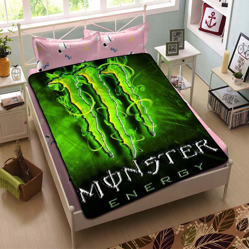 Monster Energy Drink Blanket Throw Fleece Quilt