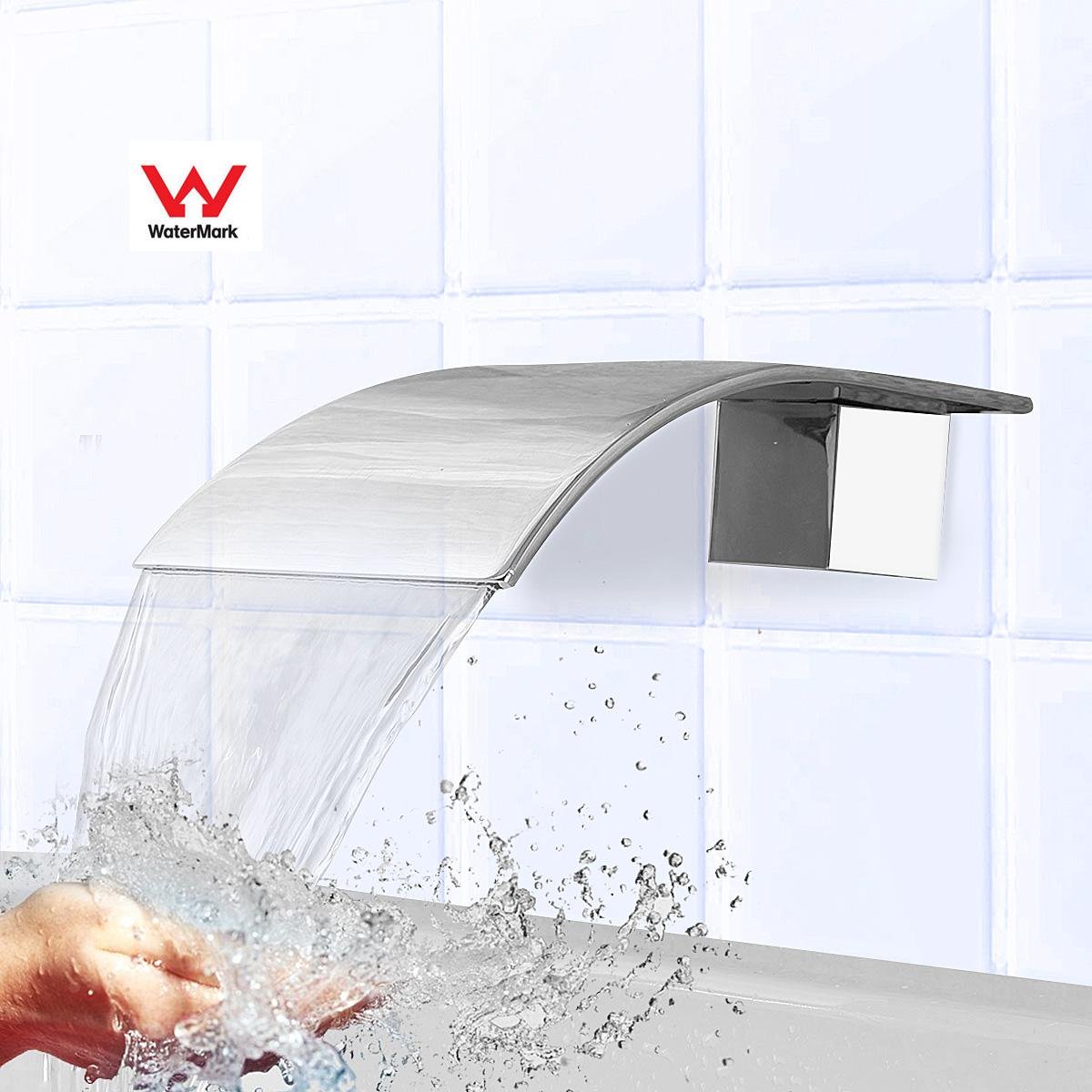Wall Mounted Bath Spout Vanity Waterfall Spa Shower Head Mixer Tap ...