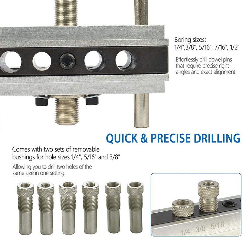 Self-Centering Pin Fixture Kit with 6 Drill Bit Sets, Drill Guide Sets ...