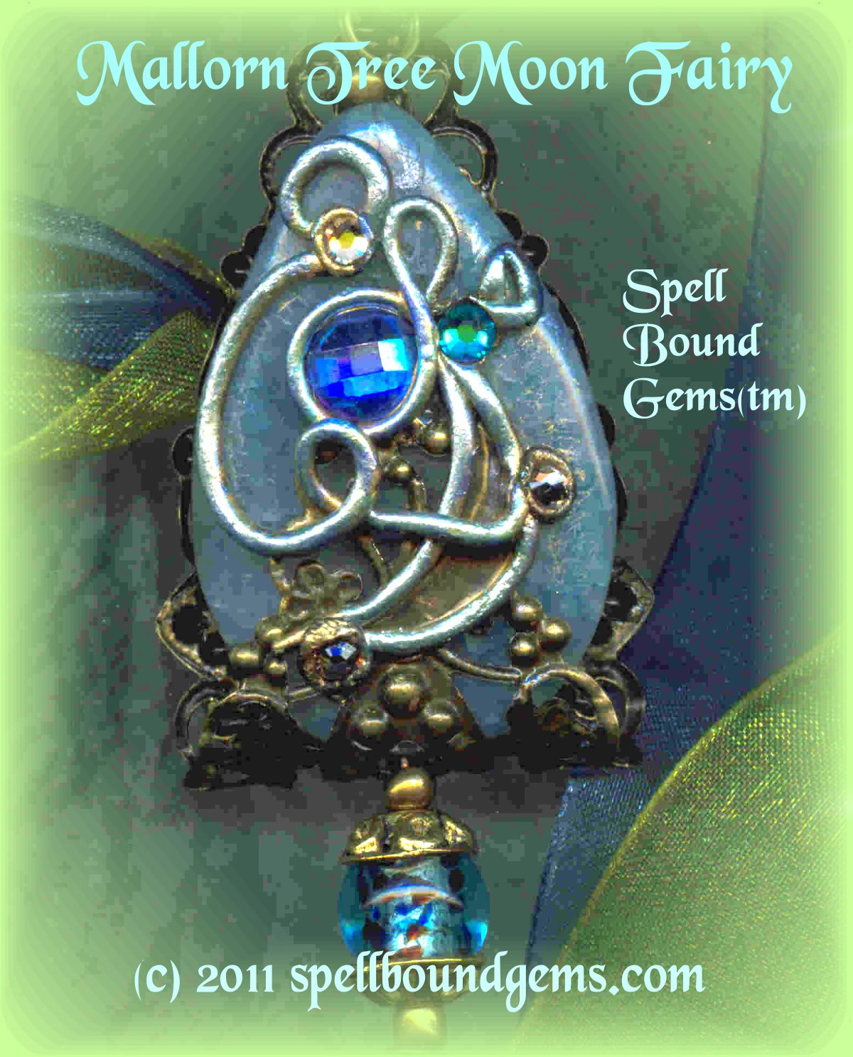 Tolkien Jewelry/ MALLORN TREE MOON FAIRY/ Pendant/ Pendulum/ Spell ...