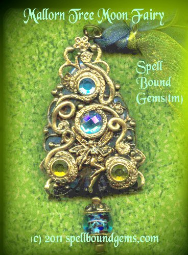 Tolkien Jewelry/ MALLORN TREE MOON FAIRY/ Pendant/ Pendulum/ Spell ...