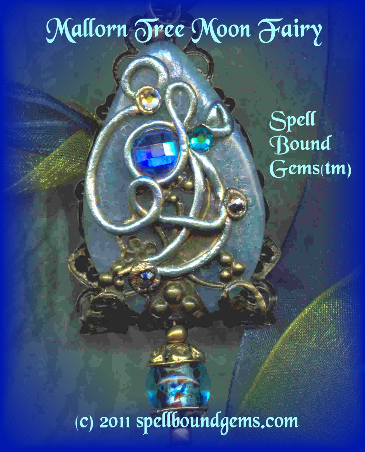 Tolkien Jewelry/ MALLORN TREE MOON FAIRY/ Pendant/ Pendulum/ Spell ...