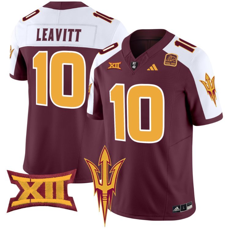 Sam Leavitt Jersey #10 Arizona State Sun Devils Vapor Limited College ...