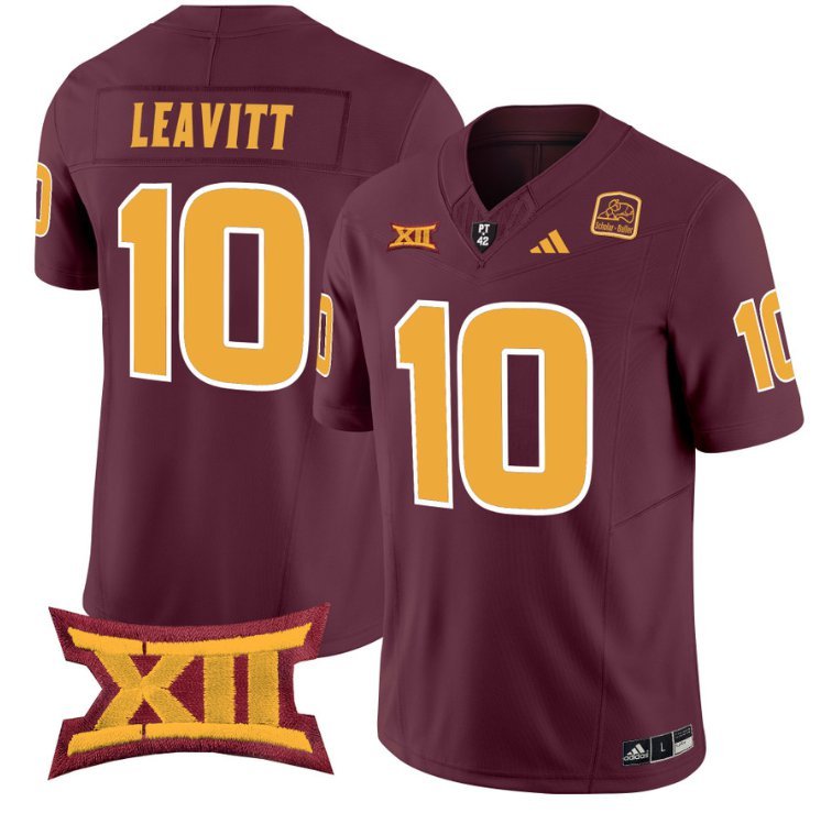 Sam Leavitt Jersey #10 Arizona State Sun Devils Vapor Limited College ...