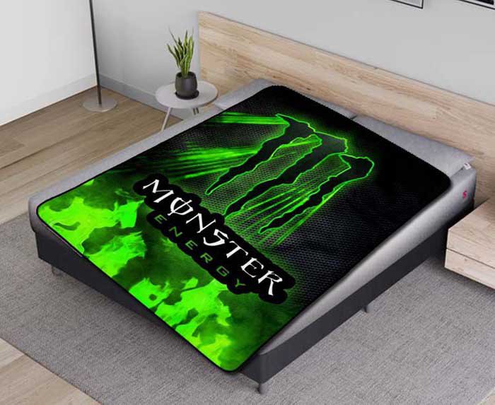 Monster Energy Logo Fleece Blanket Quilt