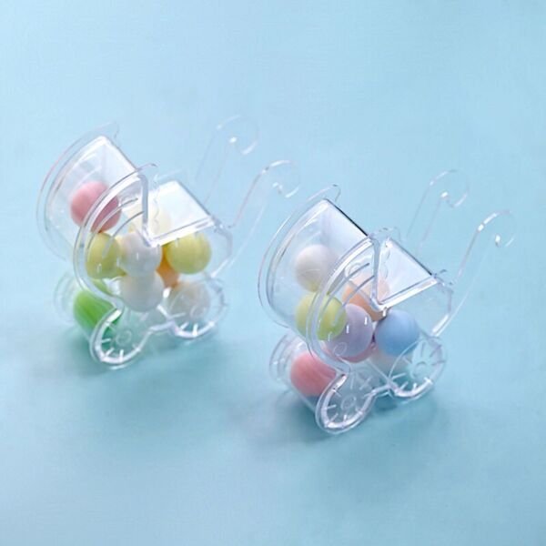 12 Clear 4"" Mini Stroller Baby Shower Party Favor Gift Holders Event ...