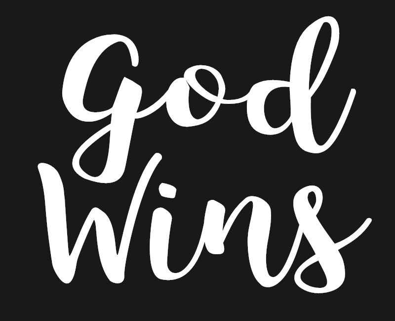 God Wins - window decal, car decal