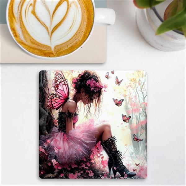 Fairy UV Print Square Tile Coaster