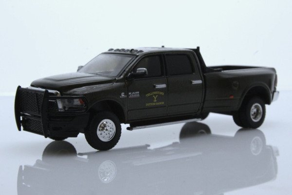Diecast 2017 Dodge Ram 3500 Laramie Dually Yellowstone Ranch Truck 1:64