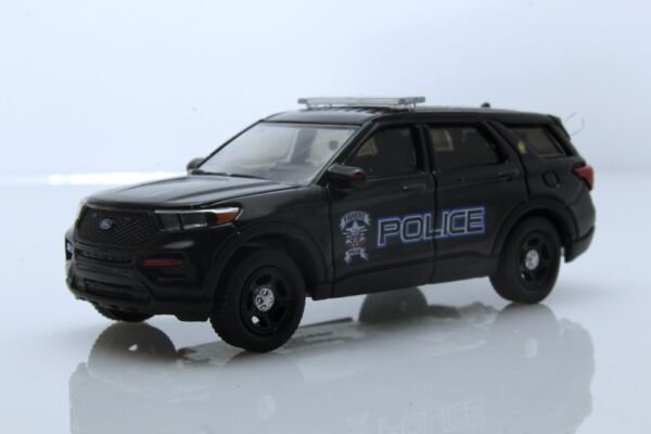 Diecast 2022 Ford Explorer Fishers Indiana Police Car Trooper 1:64 Scale