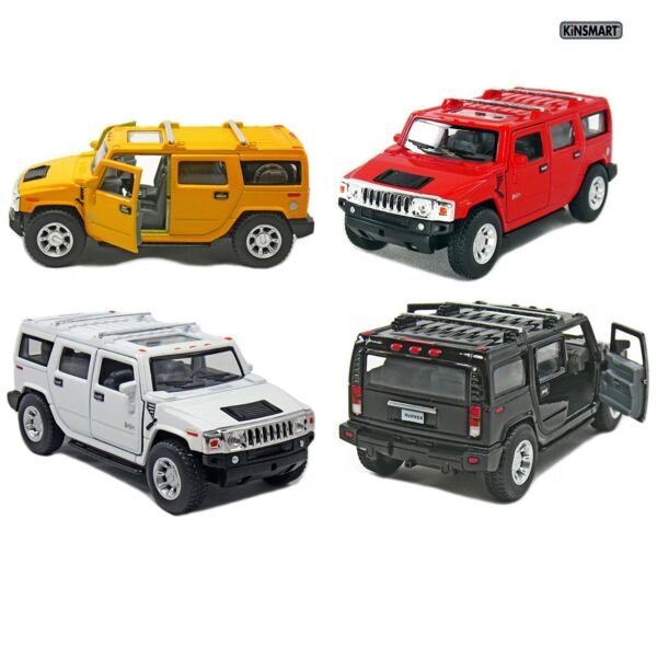 Diecast 4 Pc Set 5" 2008 Hummer H2 Suv 1:40 Car