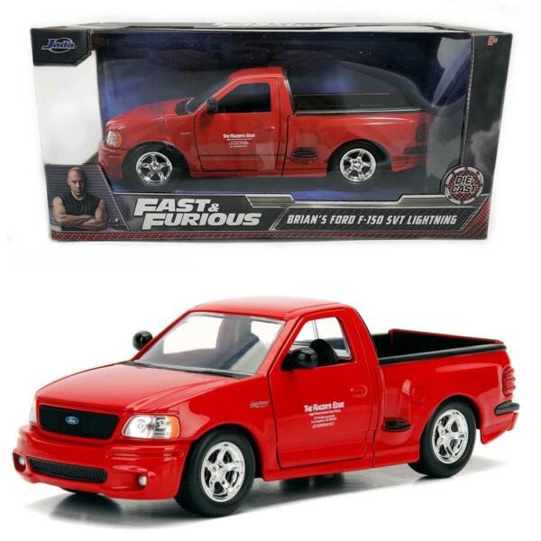 Diecast Fast Furious Brian’S Ford F-150 Svt Lightning Red 1/24 Scale Toys