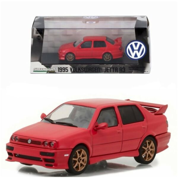 Diecast 1/43 Scale 1995 Volkswagen Jetta A3 Model Red Color Toys
