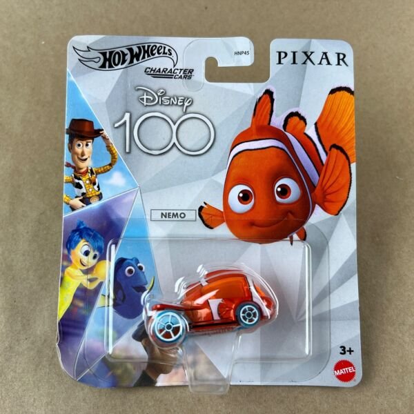 Diecast Character Car 100 Nemo Fish Car Finding Nemo Orange 1:64 Scale Toys