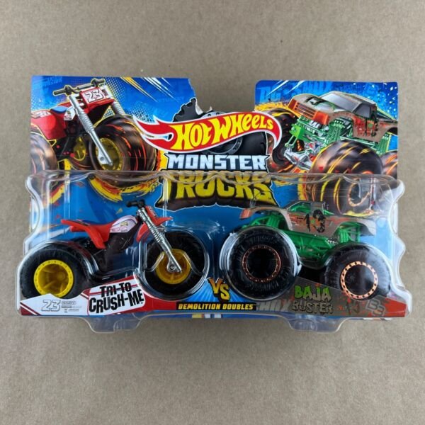 Diecast Monster Trucks Try To Crush Me Vs Baja Buster 2023 1:64 Toys