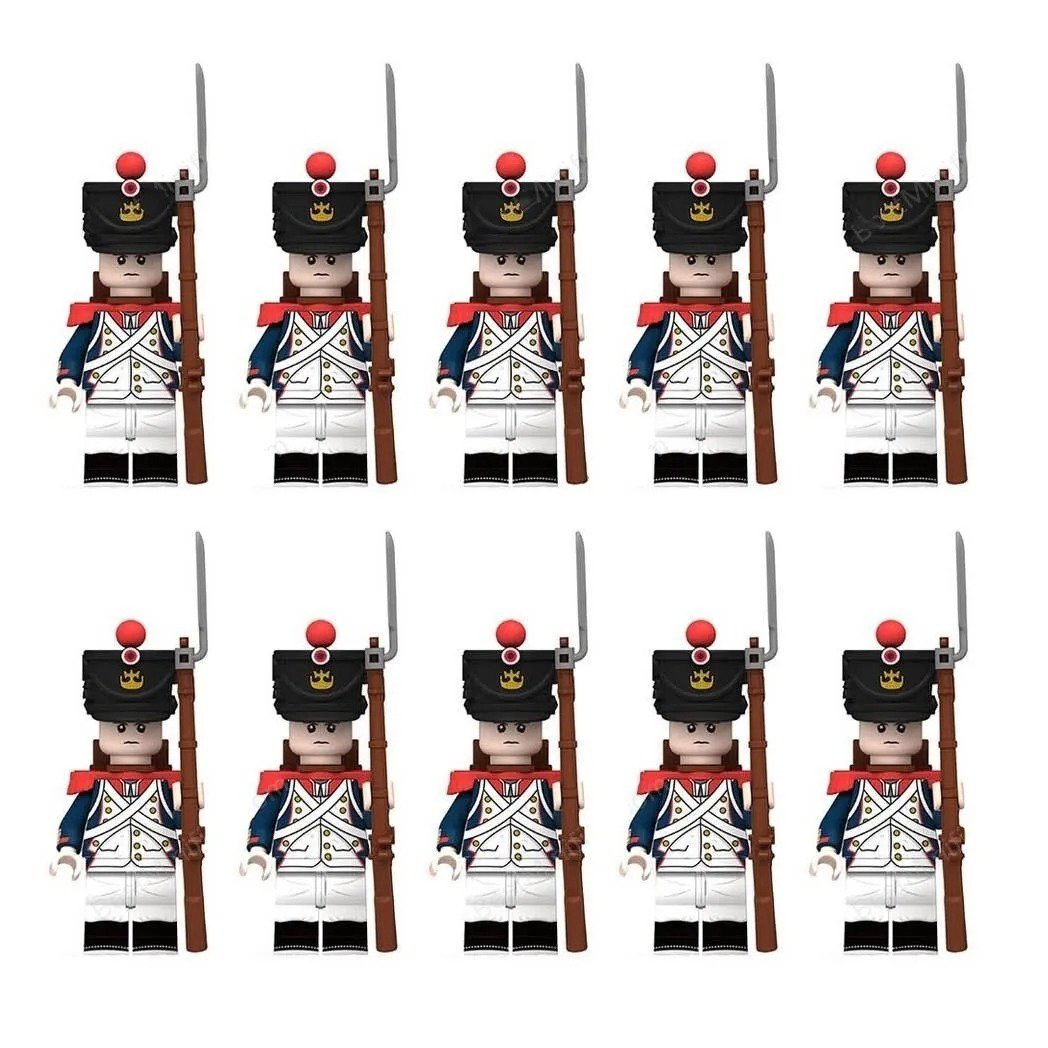 10pcs Napoleonic Wars Line Infantry French Fusilier Soldiers ...