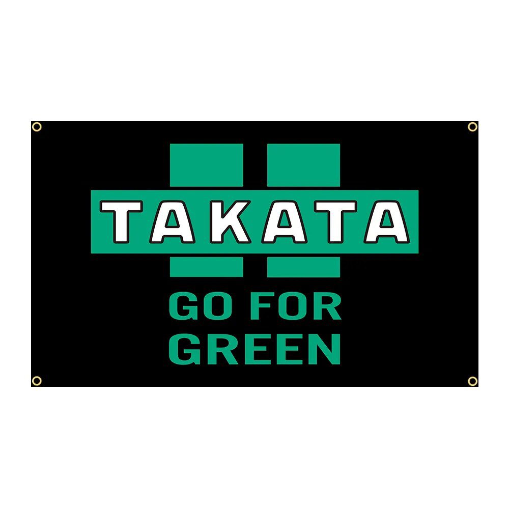 90x150cm Takatas Go For Green Flag Polyester Printed Garage or Outdoor ...