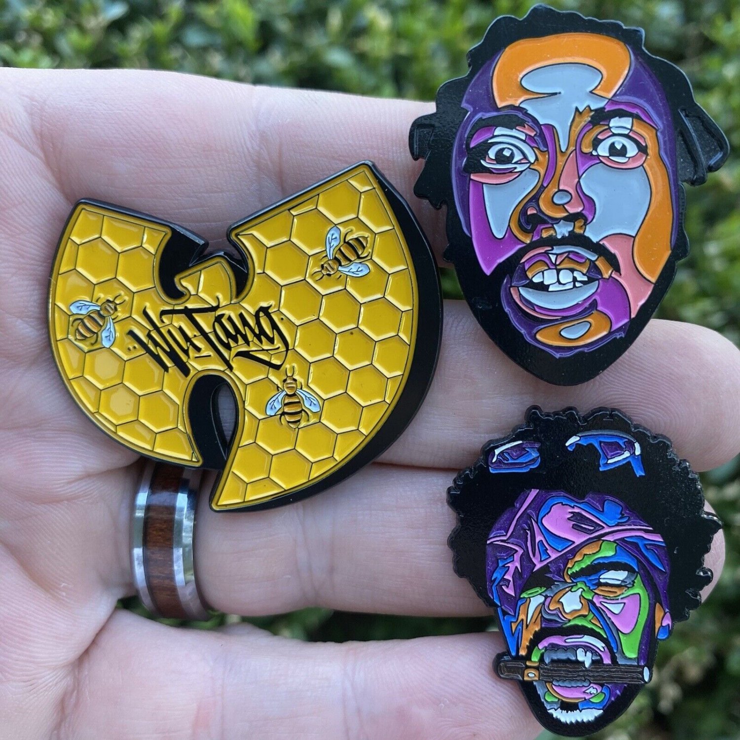 Wu Tang Clan - 3 Enamel Pin Set - Killa Bees, ODB, Method Man