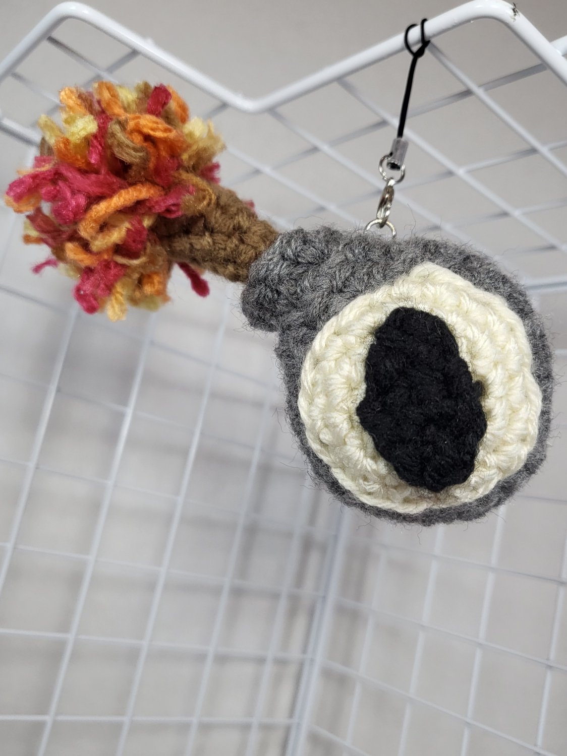 Handmade Crocheted Sparking Bomb Plushie Keychain from Defuse it or ...