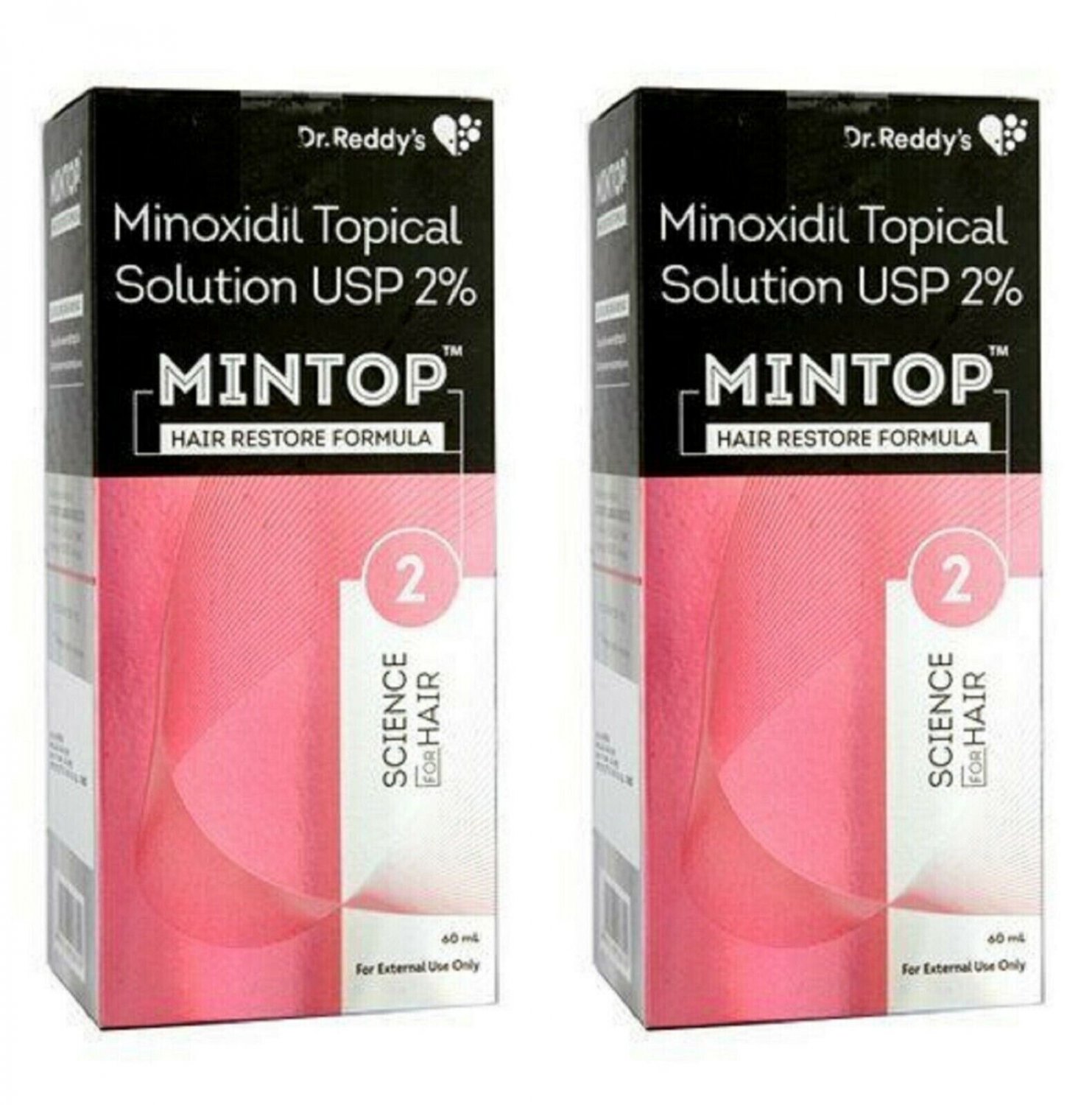 2 X DR. REDDY Minoxidil Topical Solution USP 2% MinTop ( PERFECT HAIR ...