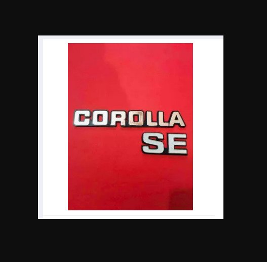 Stylish Toyota Corolla SE Emblem For 1980-82 for a Vintage Look