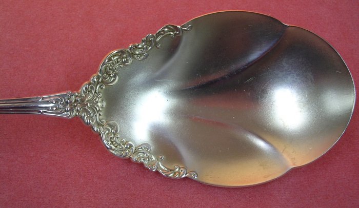 1835 R WALLACE VIRGINIA 1898 CASSEROLE SPOON Fmono FLATWARE SILVERWARE ...