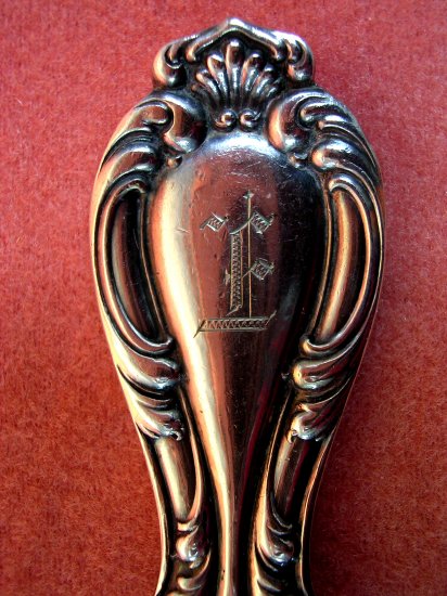 1835 R WALLACE JOAN 1896 SERVING FORK Fmono FLATWARE SILVERWARE SILVERPLATE