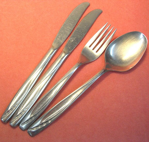 INTERNATIONAL LAWNCREST 6pc ROGERS CUTLERY Co STAINLESS FLATWARE SILVERWARE