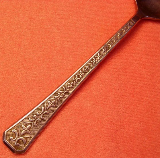 INTERPUR FLORENZ 4 PETAL PLACE SPOON STAINLESS FLATWARE SILVERWARE