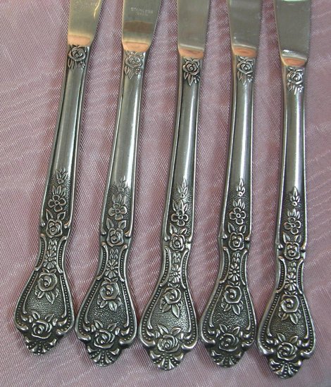 MSI MERCHANDISE SERVICE INC NORMANDY 5 PLACE KNIVES STAINLESS FLATWARE ...