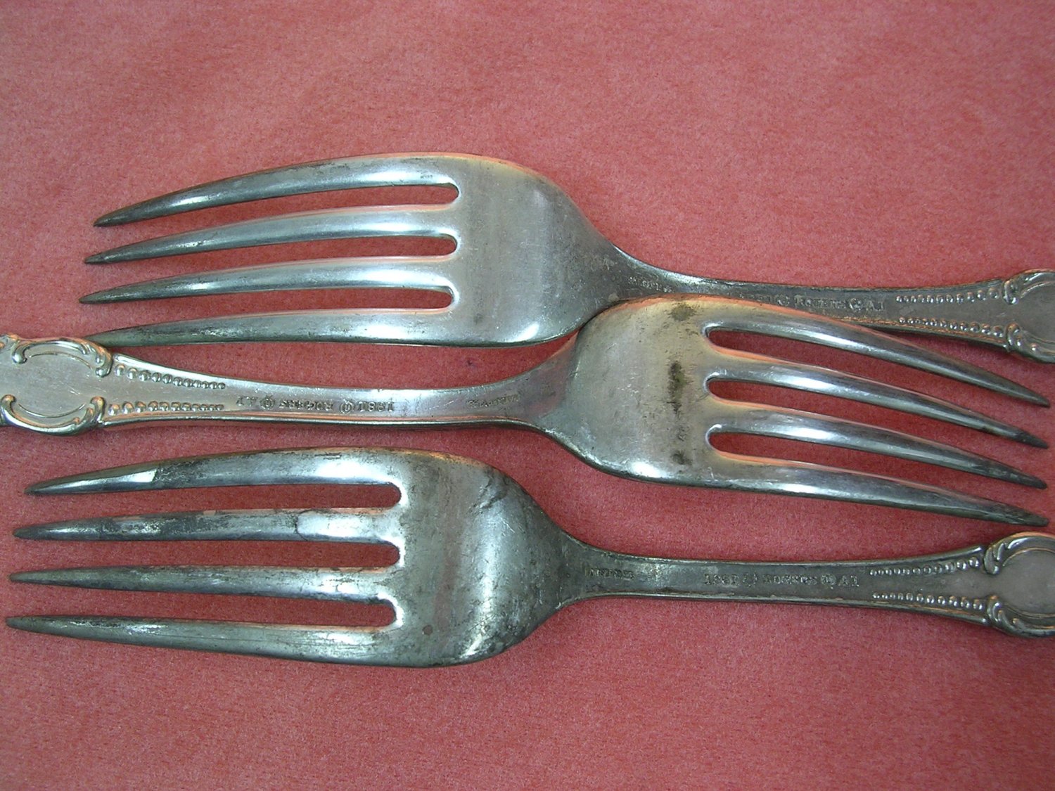 ONEIDA 1881 ROGERS A1 CARLTON 1898 3 PLACE FORKS SILVERPLATE FLATWARE ...