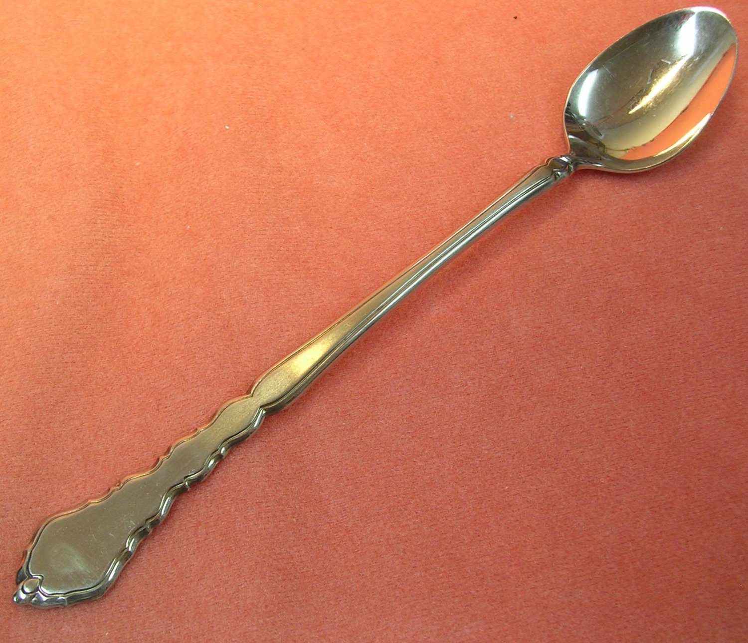 ONEIDA SATINIQUE ICED DRINK SPOON COMMUNITY STAINLESS FLATWARE SILVERWARE