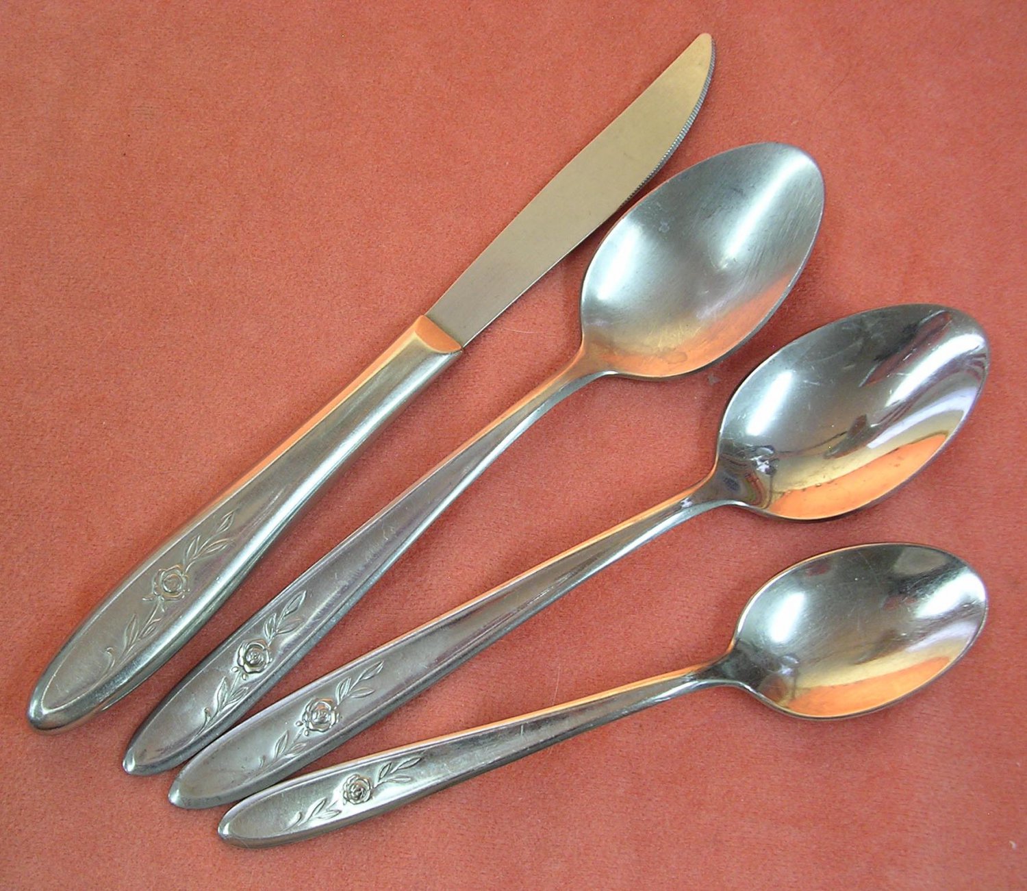 IMPERIAL DEL ROSE DELROSE 5pc CUSTOM STAINLESS FLATWARE SILVERWARE