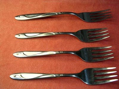 INTERNATIONAL GRACIOUS 5pc SILCO STAINLESS FLATWARE SILVERWARE