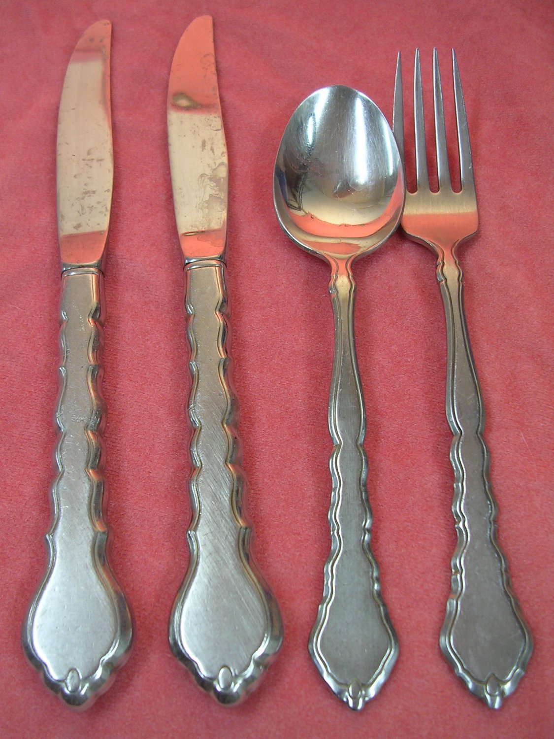 ONEIDA SATINIQUE TEASPOON FORK &2 KNIVES COMMUNITY STAINLESS FLATWARE ...