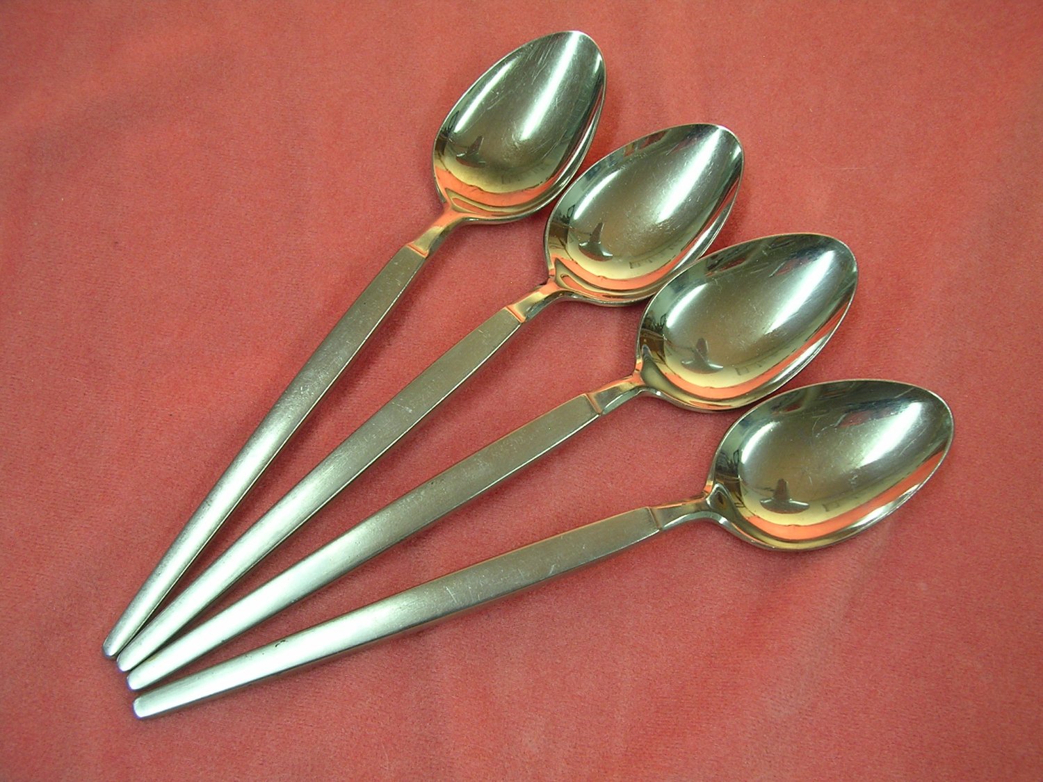 STANLEY ROBERTS SILVER ASTRO SRI 4 PLACE SPOONS STAINLESS FLATWARE ...