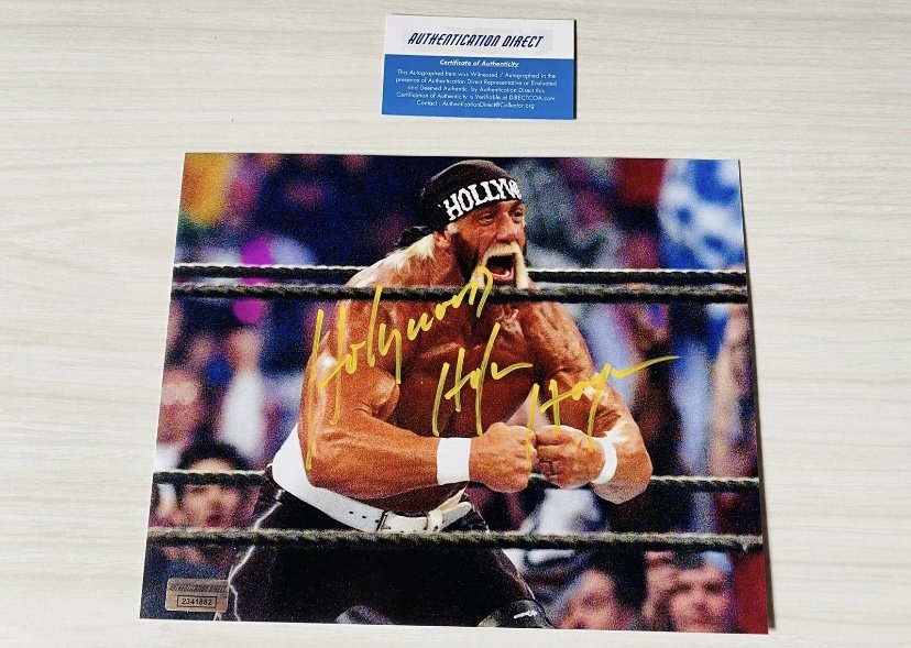 WWE Hulk Hogan Hand Signed 8x10 Autographed Photograph Authentication ...