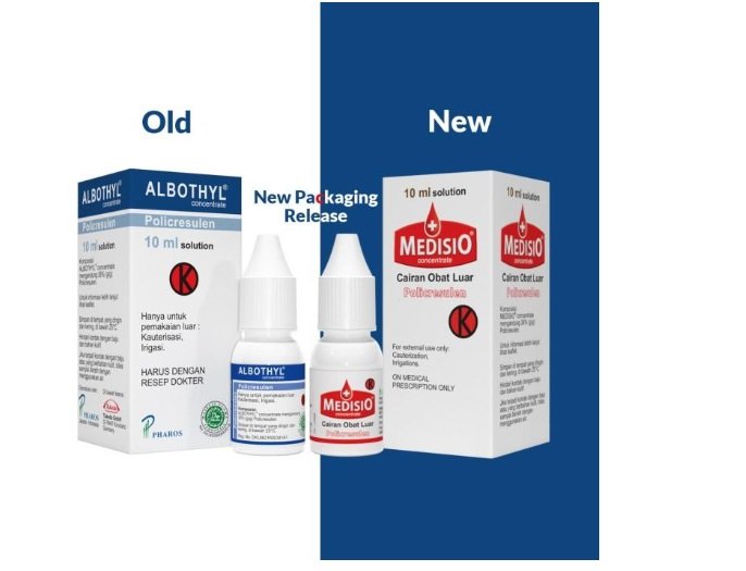 Albothyl/Medisio 2 Bottles Concentrate Policresulen Antitrichomonal ...