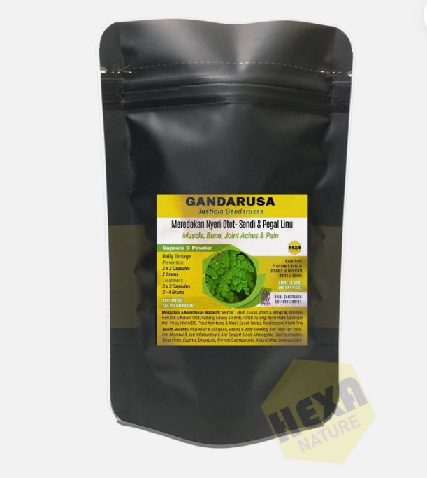GANDARUSA (Justicia Gendarussa) 100 Caps- Organic-Pure-Premium Quality ...