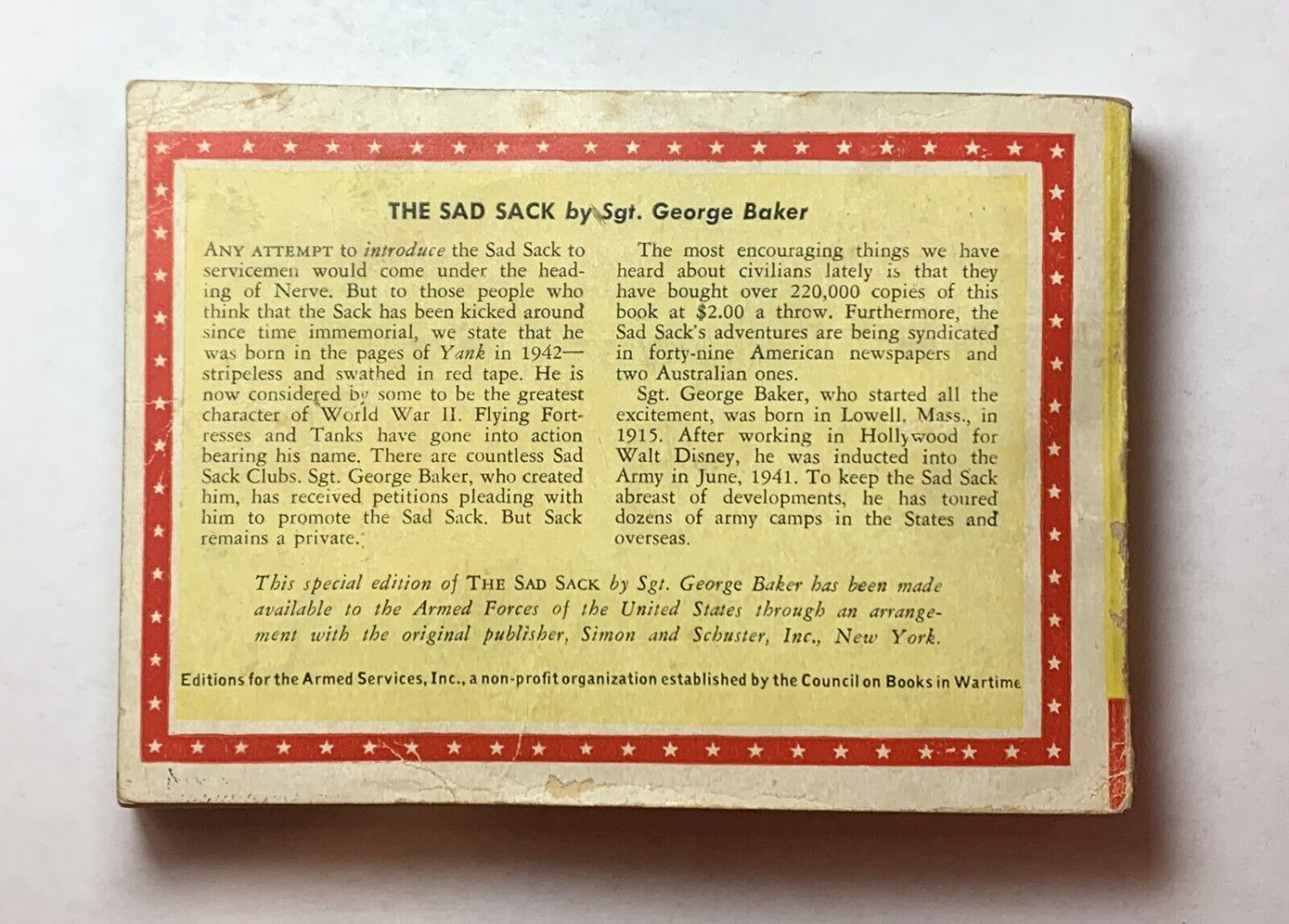The Sad Sack by Sgt George Baker - Armed Services Edition #719