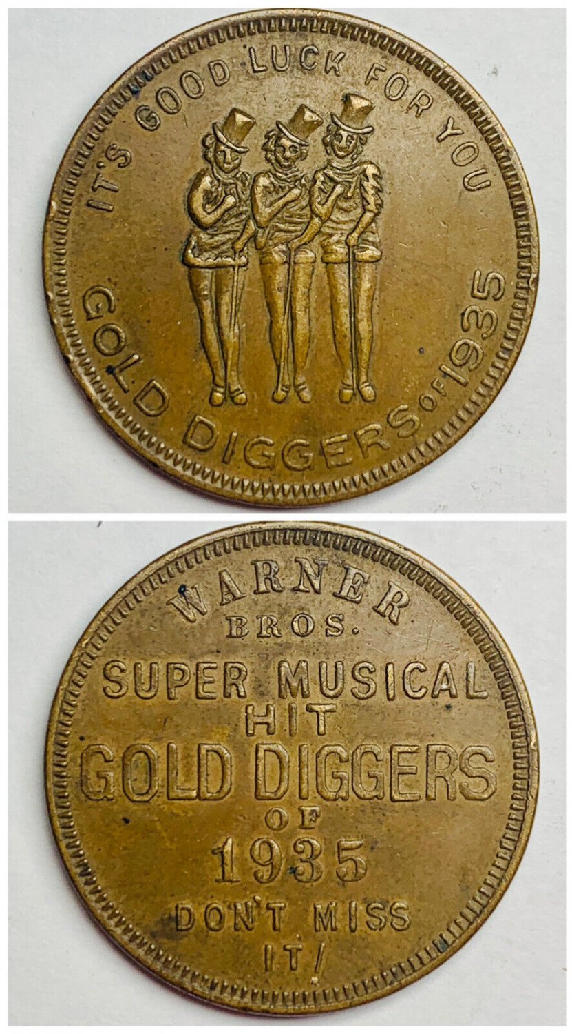 1935 Warner Bros. Gold Diggers of 1935 Promotional Movie Token Rare