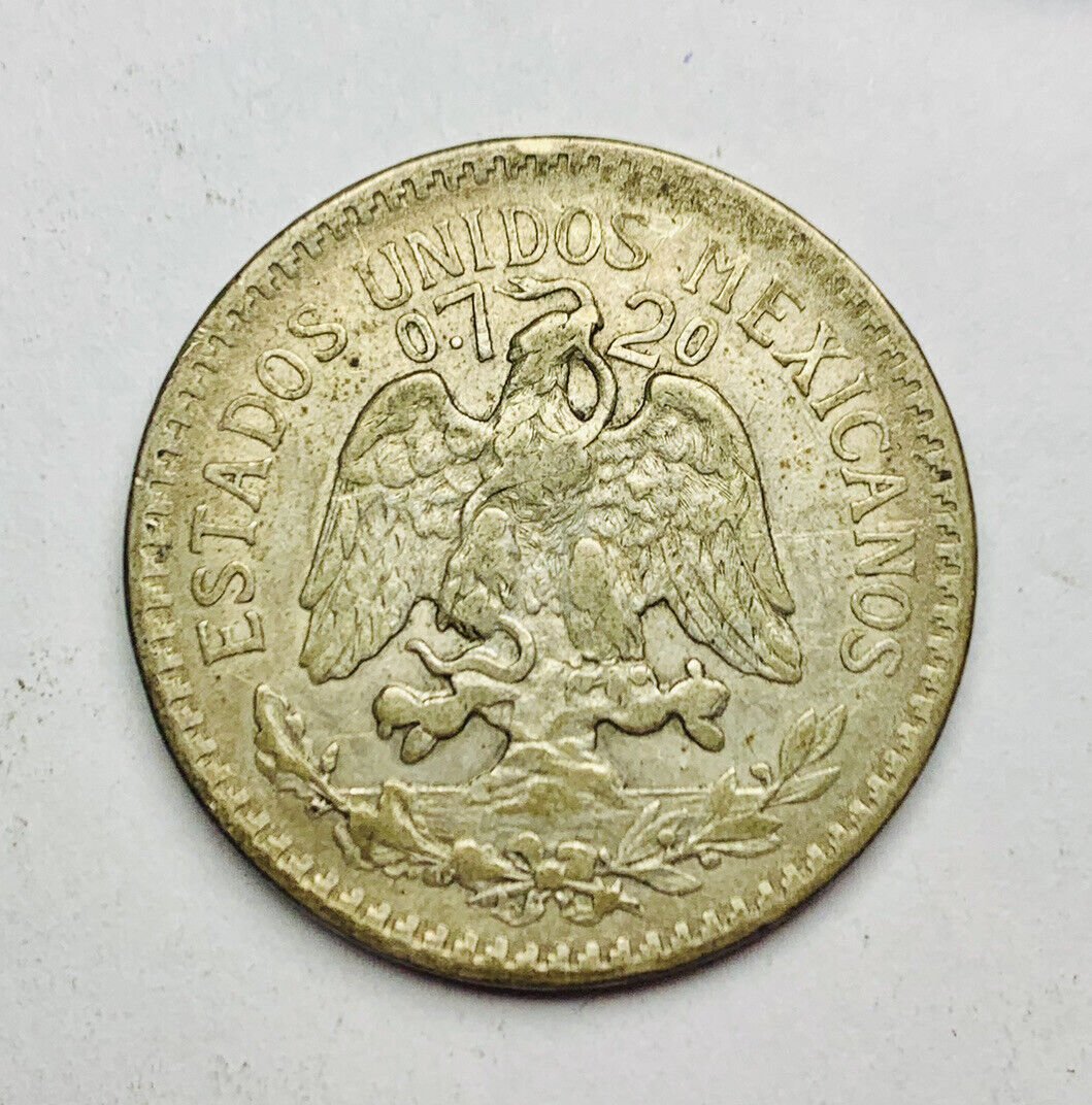 1937 Mexico 50 Centavos Mexico City Mint 72% Silver KM# 447