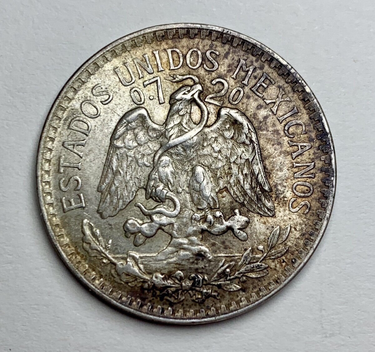 1944 Mexico Silver 50 Centavos Coin “LIBERTAD” With “Liberty Cap” KM 447