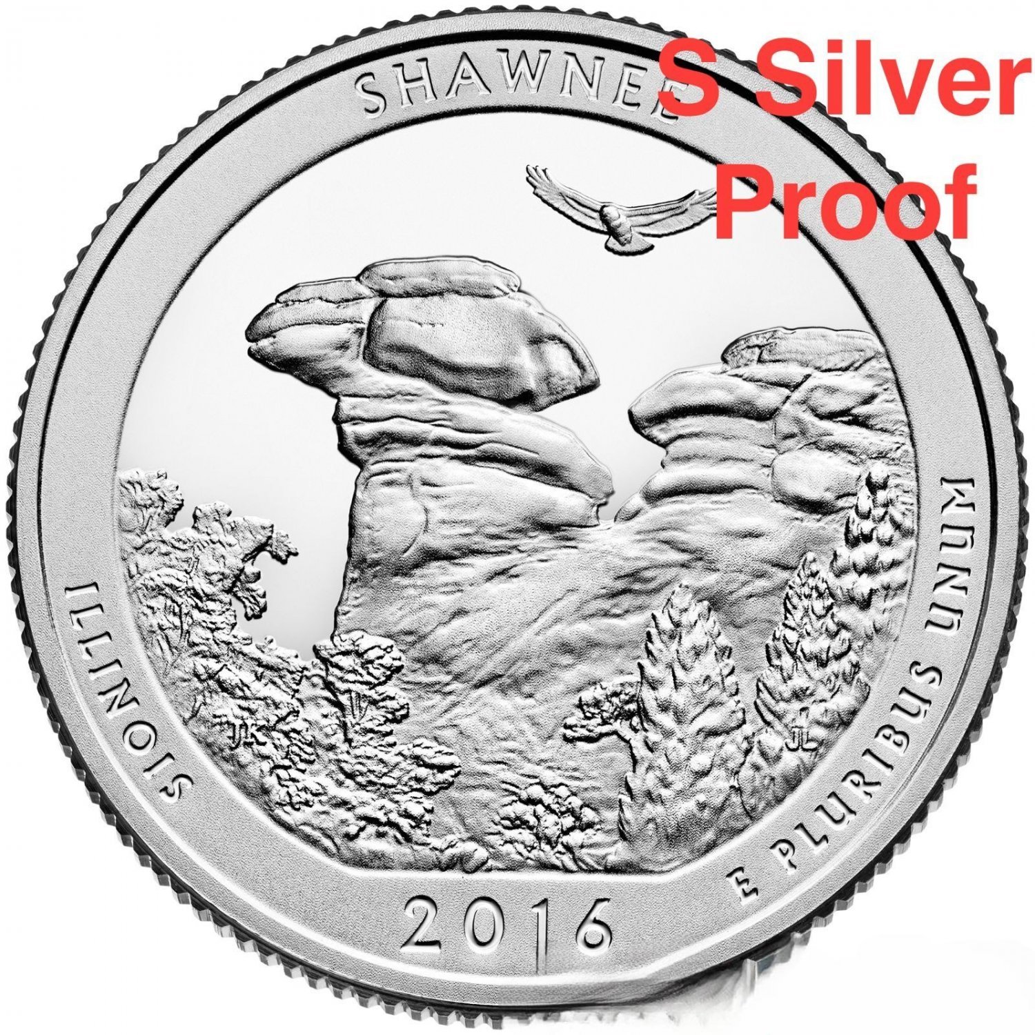 1 US Coin S Shawnee National Forest Park 2016 Quarter 90% Silver Proof ...
