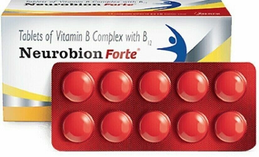 Neurobion Forte (100 Tablets) Vitamin B Complex with Vitamin B1 B2 B3 ...