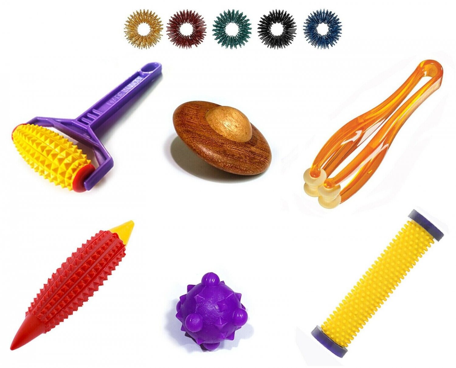 Acupressure Combo Kit- Body Roller, Fidget, Ball, Finger Massager, K ...