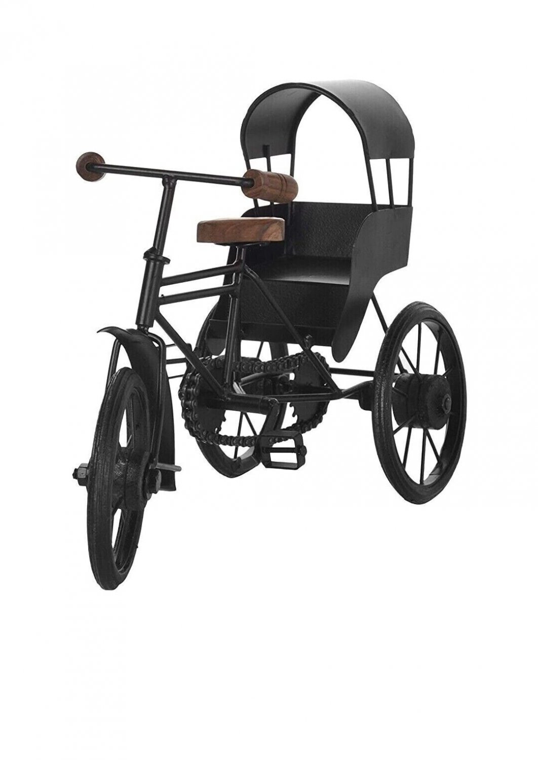 Wooden Wrought Iron Cycle Rickshaw Toy For Kids And Home Decor ...