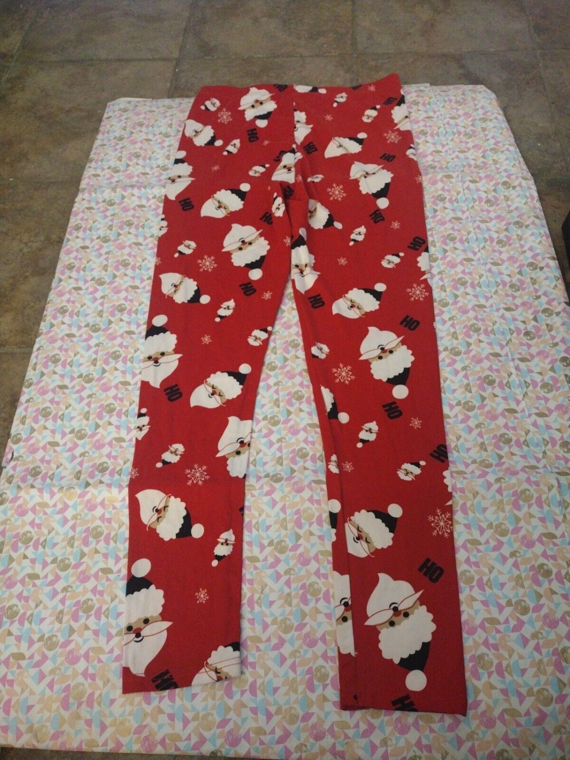 Women's Multi-Colored Cute Leggings Christmas Santa Chances R Brand ...