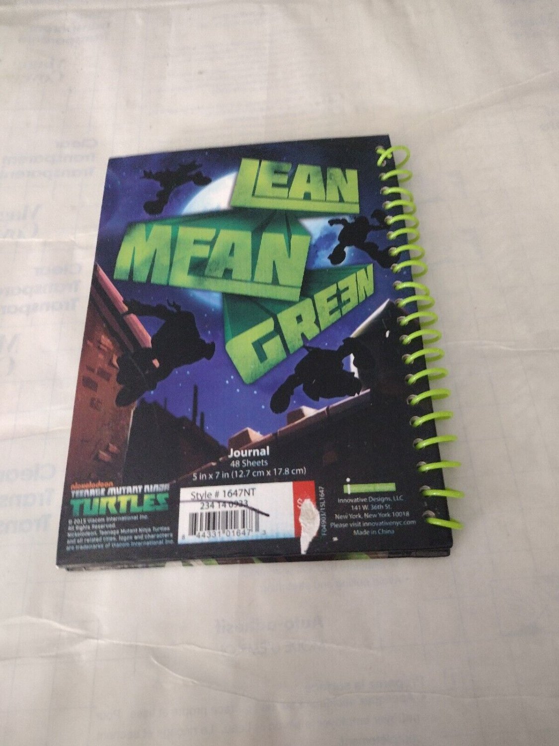 Teenage Mutant Ninja Turtles School Journal Diary Notebook 48 Sheets NEW!